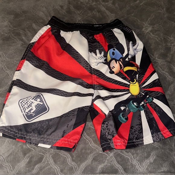 Disney | Swim | Disney Mickey Mouse Skateboarding Swim Trunks Boys 4t ...